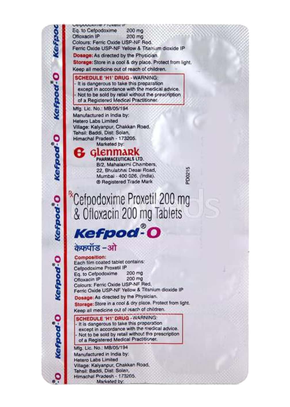 Kefpod O Strip Of 10 Tablets: Uses, Side Effects, Price & Dosage ...
