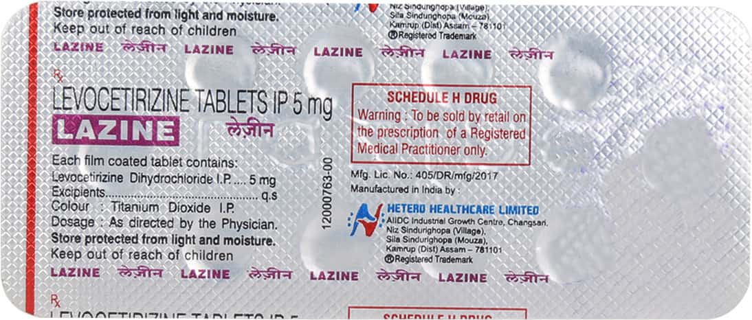 Lazine 5 MG Tablet (10): Uses, Side Effects, Price & Dosage | PharmEasy