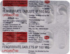 Lipicard 160 Tablet: Uses, Side Effects, Price, Dosage & More Info ...