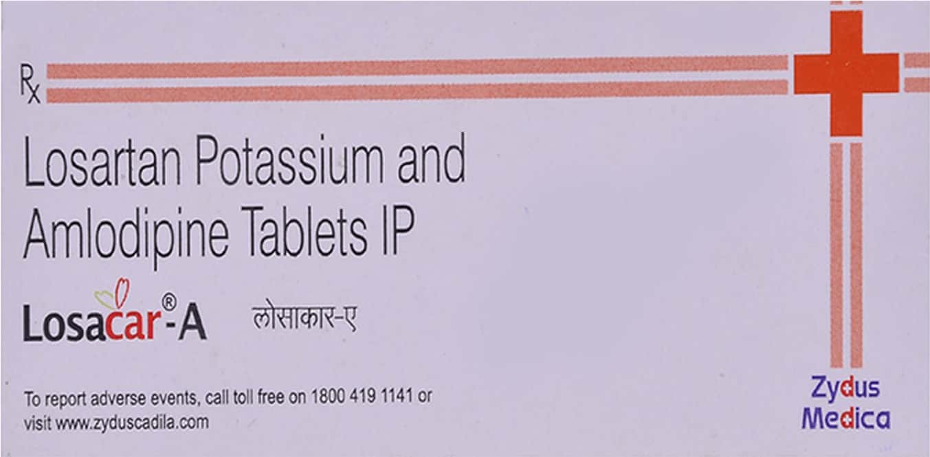 Losacar A Strip Of 10 Tablets: Uses, Side Effects, Price & Dosage ...