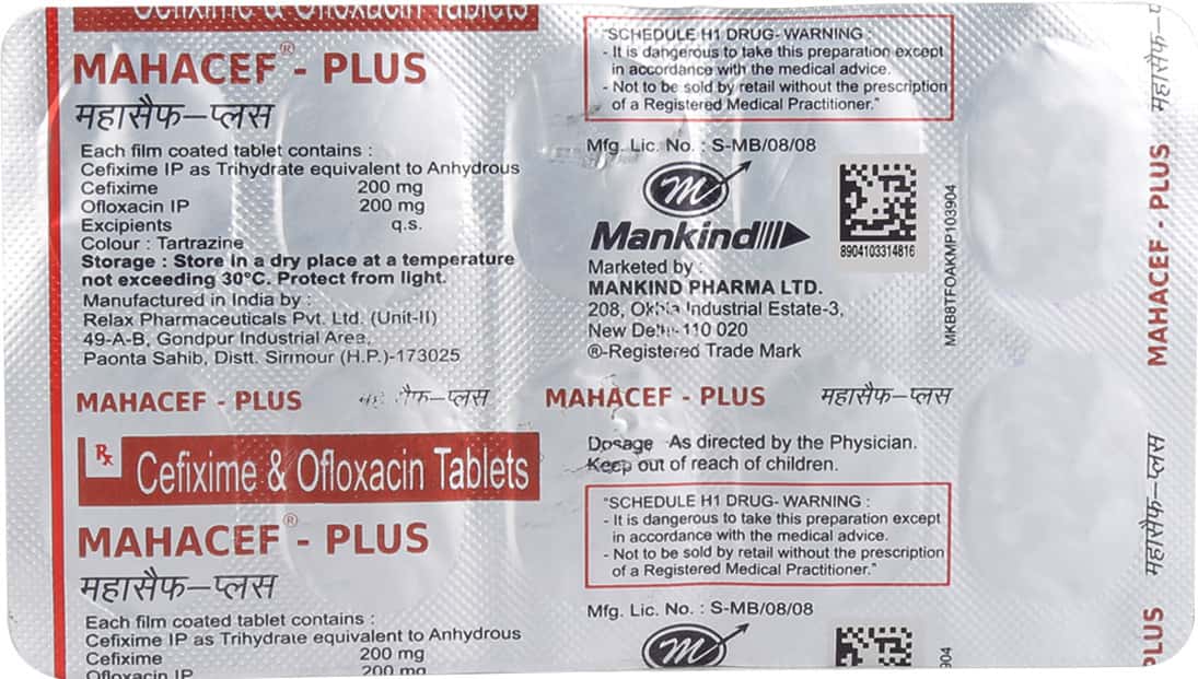 Mahacef-Plus Tablet: Uses, Side Effects, Price, Dosage & More Info ...