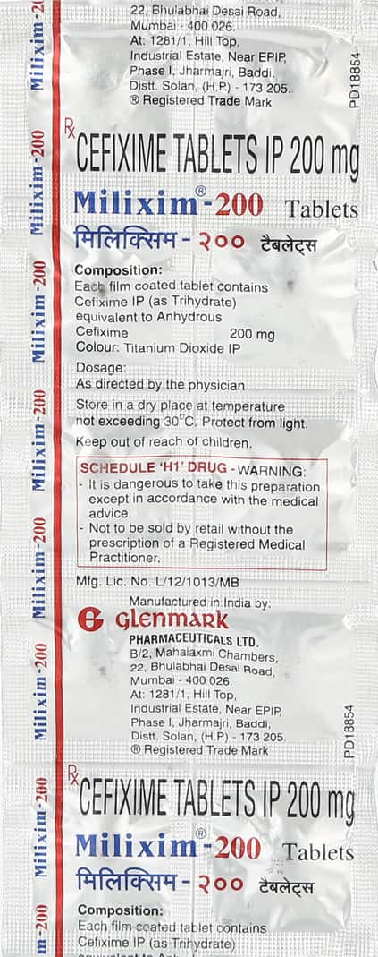 Milixim-200 Tablet: Uses, Side Effects, Price, Dosage & More Info ...