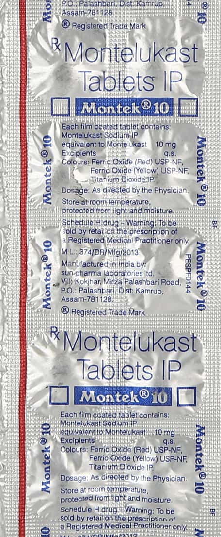 Montek 10 Tablet: Uses, Side Effects, Price, Dosage & More Info - PharmEasy