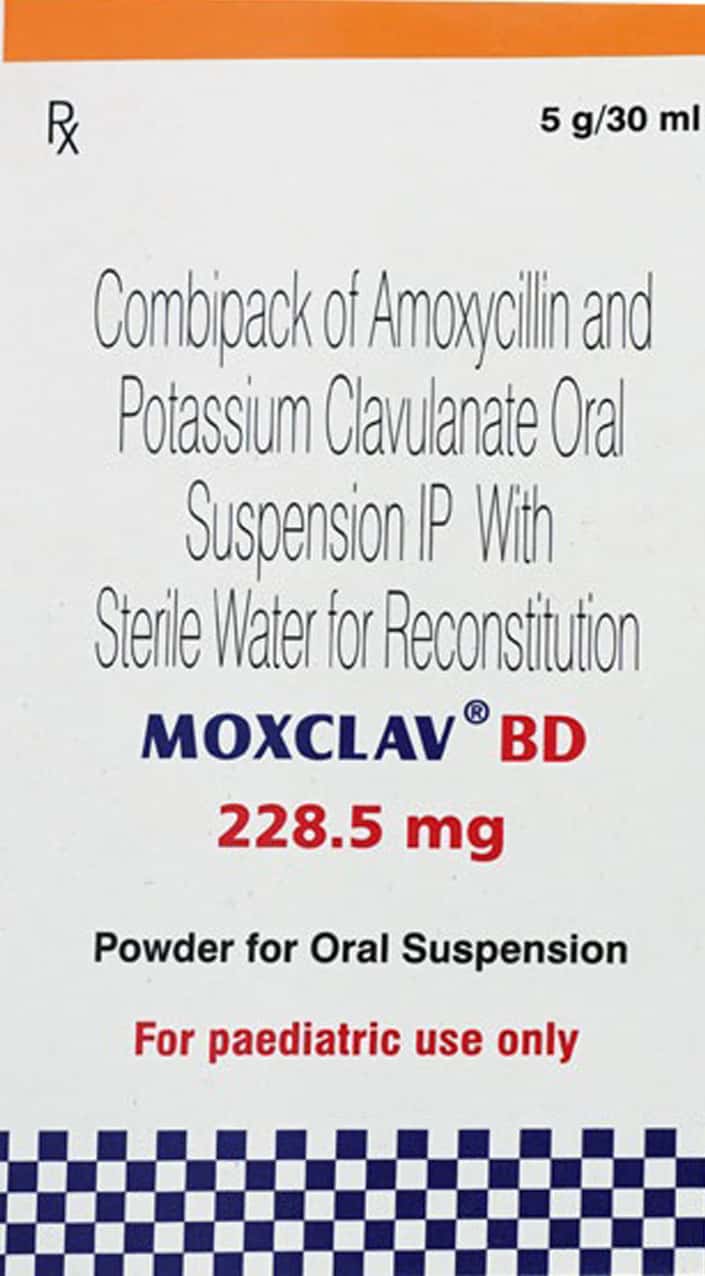 Moxclav BD 228.5mg Oral Suspension: Uses, Side Effects, Price, Dosage ...