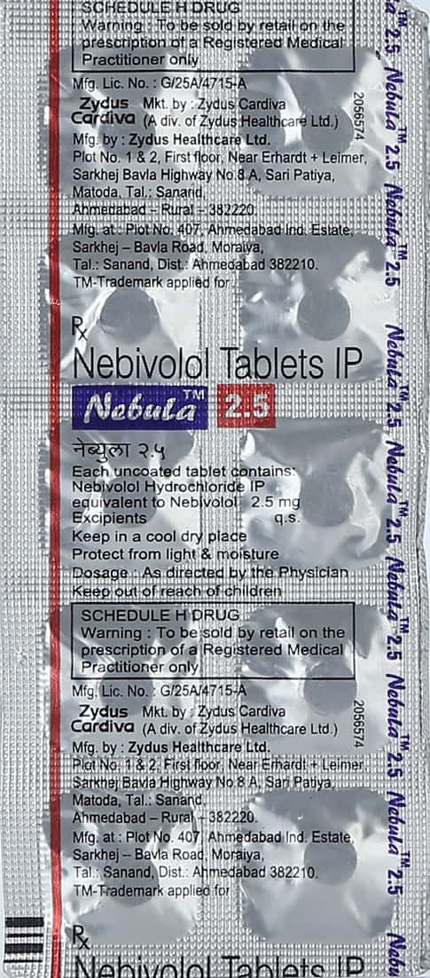 Nebula 2.5 MG Tablet (10): Uses, Side Effects, Price & Dosage | PharmEasy