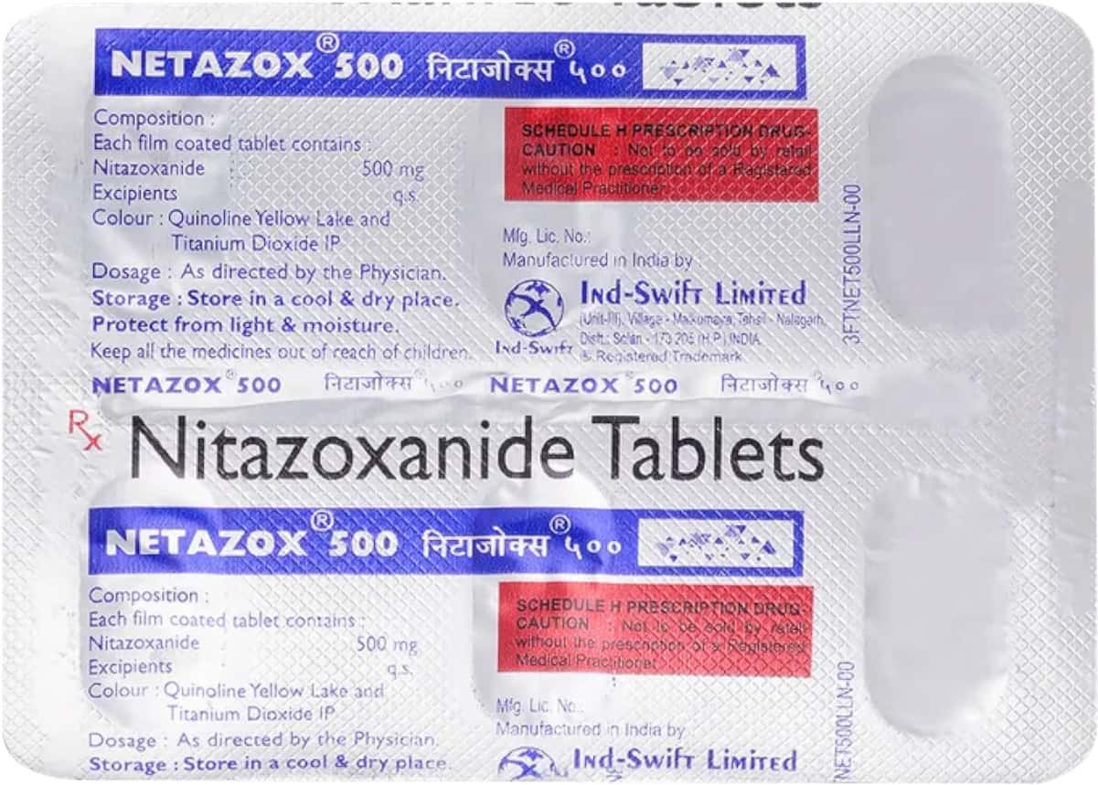 Netazox 500 MG Tablet (6): Uses, Side Effects, Price & Dosage | PharmEasy