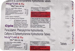 Nicip Cold And Flu Tablet: Uses, Side Effects, Price, Dosage & More ...