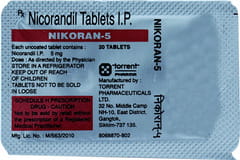 Nikoran 5 Tablet: Uses, Side Effects, Price, Dosage & More Info - PharmEasy