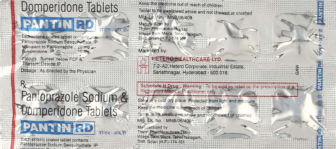 Pantin Rd Strip Of 10 Tablets: Uses, Side Effects, Price & Dosage ...