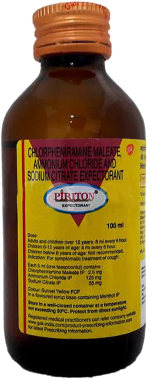 Buy Piriton Bottle Of 100ml Expectorant Online & Save Up to 24% at ...