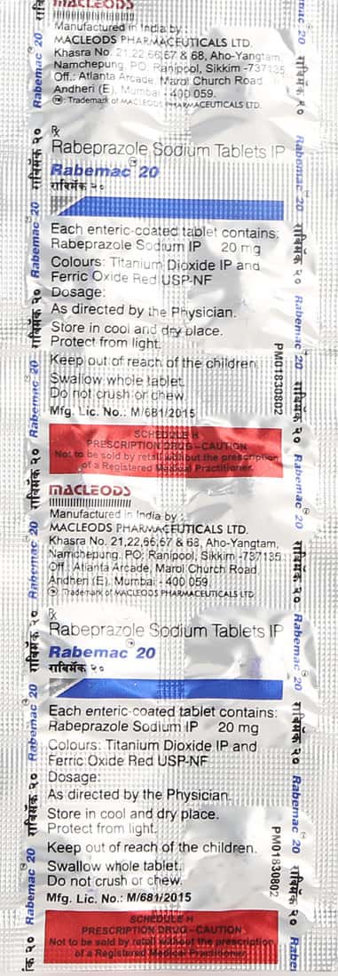 Rabemac 20 Tablet: Uses, Side Effects, Price, Dosage & More Info ...