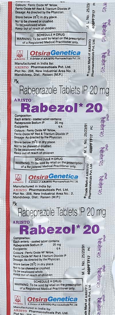 Rabezol 20 MG Tablet (10): Uses, Side Effects, Price & Dosage | PharmEasy