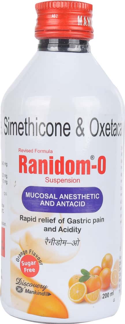 Ranidom-O Suspension | Orange Flavour Sugar Free: Uses, Side Effects ...