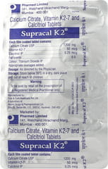 Supracal K2 Strip Of 10 Tablets: Uses, Side Effects, Price & Dosage ...