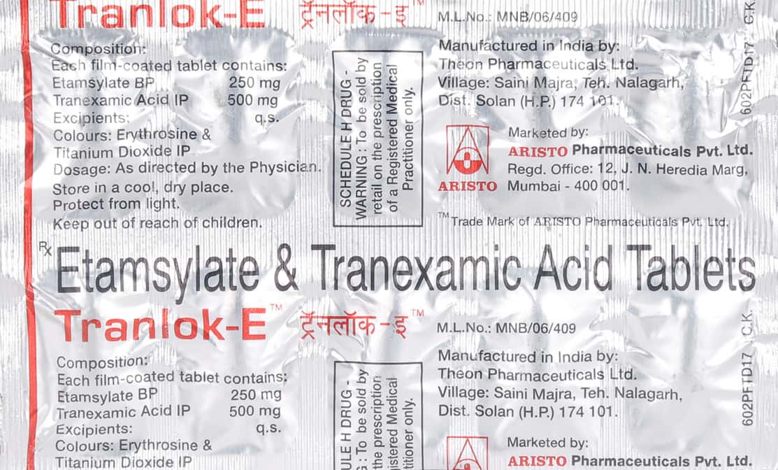 Tranlok E Strip Of 10 Tablets: Uses, Side Effects, Price & Dosage ...
