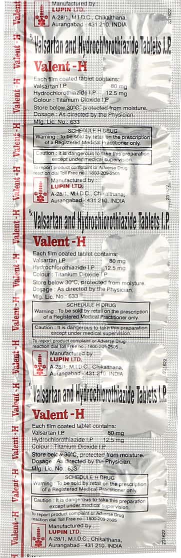 Valent H Strip Of 10 Tablets: Uses, Side Effects, Price & Dosage ...