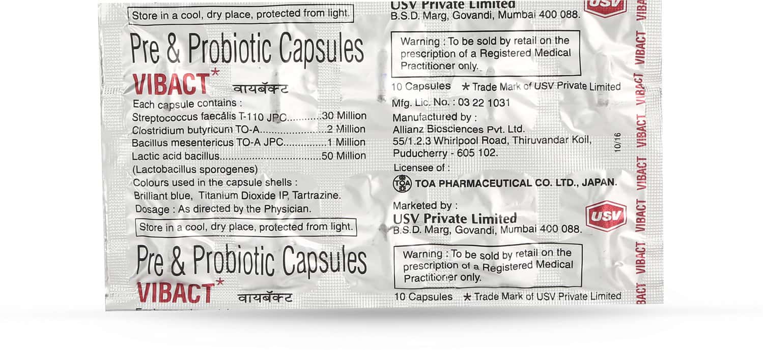 Vibact Capsule: Uses, Side Effects, Price, Dosage & More Info - PharmEasy