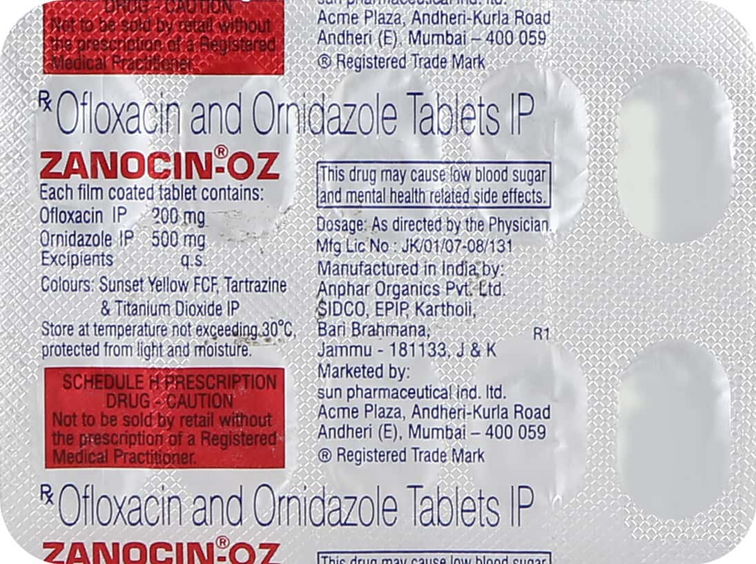 Zanocin OZ Tablet: Uses, Side Effects, Price, Dosage & More Info ...