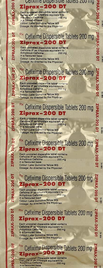 Ziprax Dt 200 MG Tablet (10): Uses, Side Effects, Price & Dosage ...