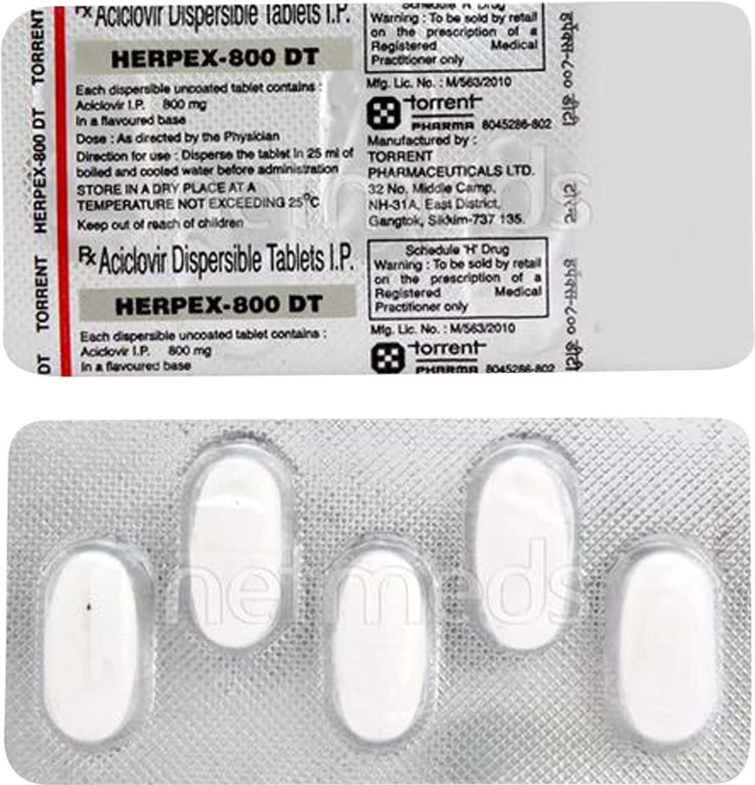 Herpex Dt 800 MG Tablet (5): Uses, Side Effects, Price & Dosage | PharmEasy