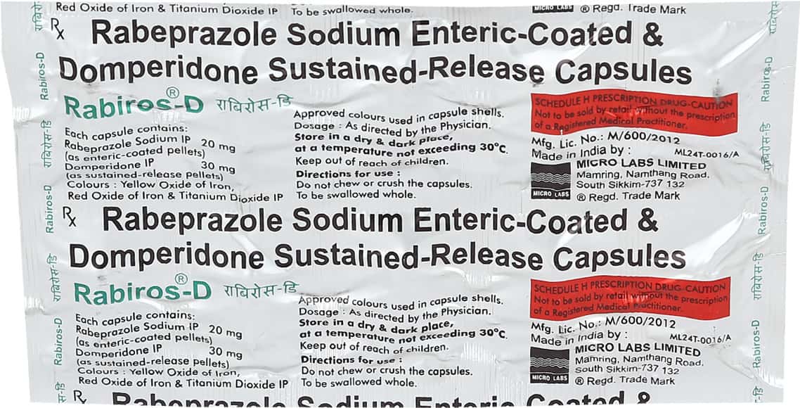 Rabiros-D Capsule: Uses, Side Effects, Price, Dosage & More Info ...