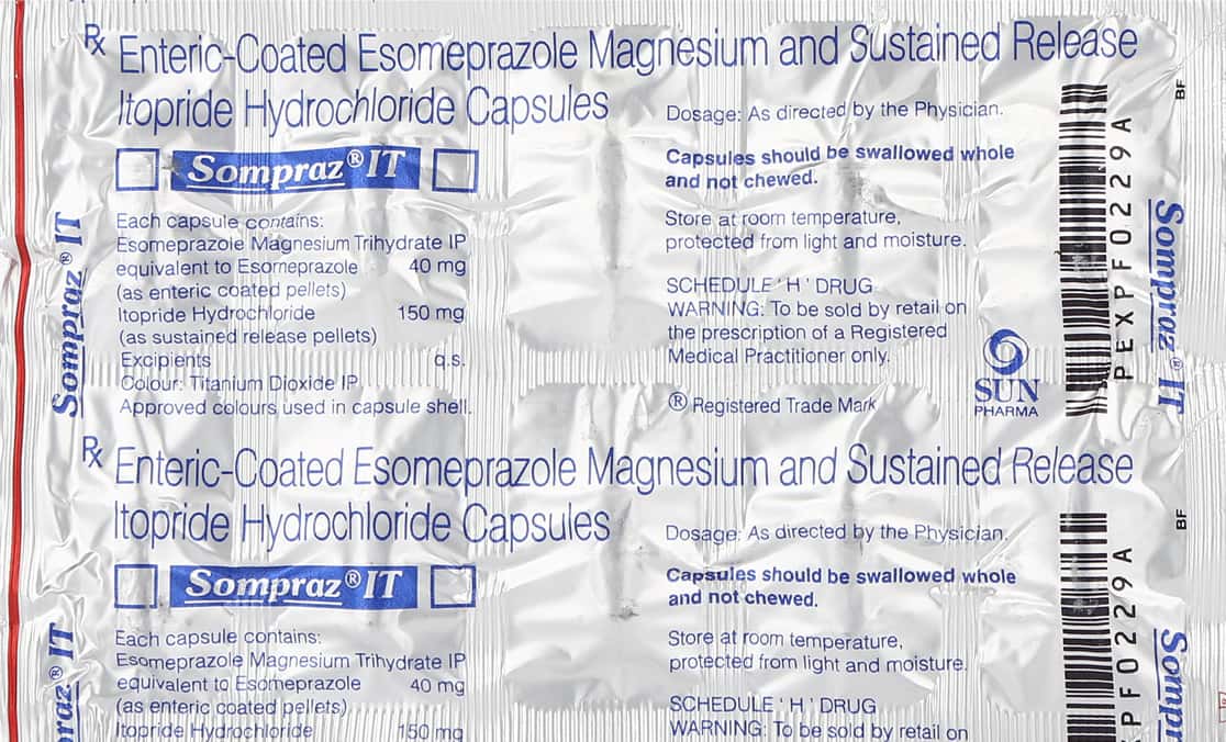 Sompraz IT Capsule: Uses, Side Effects, Price, Dosage & More Info ...