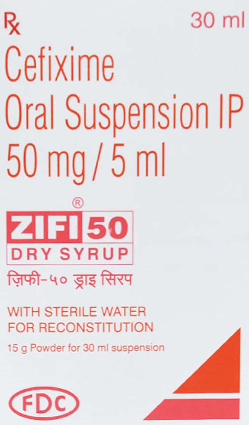 Zifi 50 MG/5ML Dry Syrup (30): Uses, Side Effects, Price & Dosage ...