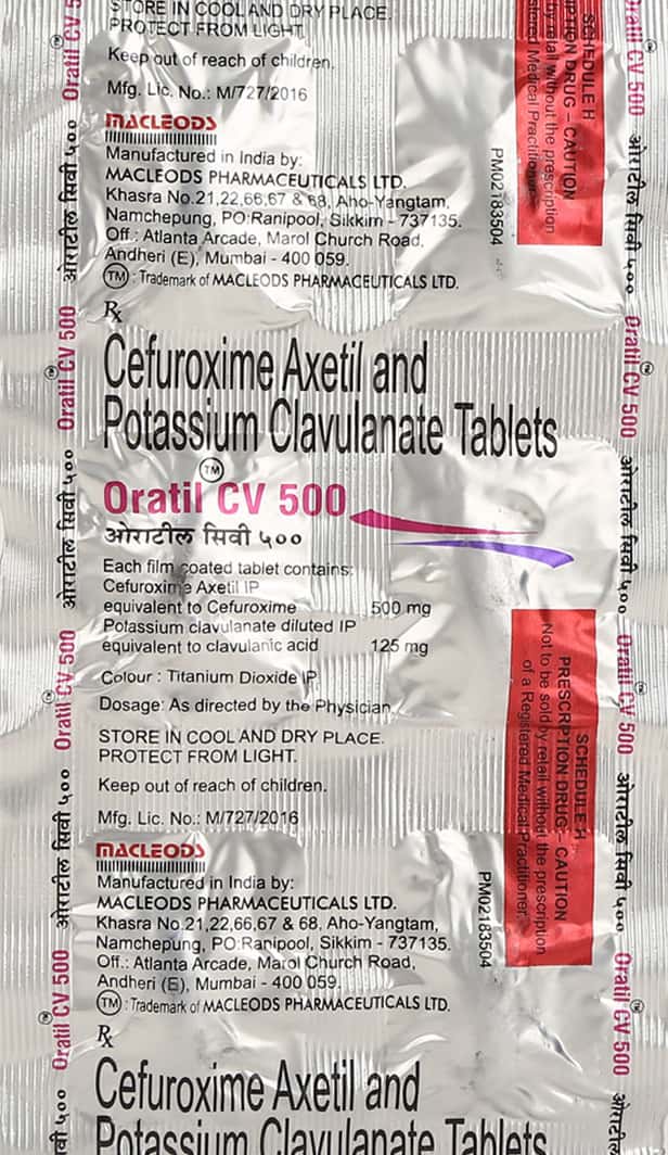Oratil CV 500 Tablet: Uses, Side Effects, Price, Dosage & More Info ...