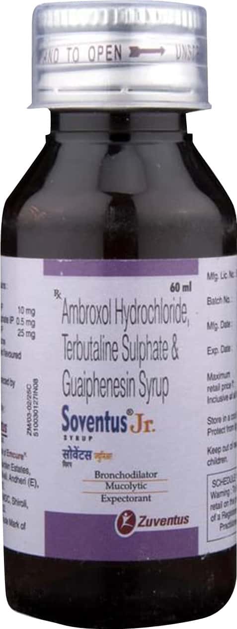 Soventus Jr Syrup: Uses, Side Effects, Price, Dosage & More Info ...