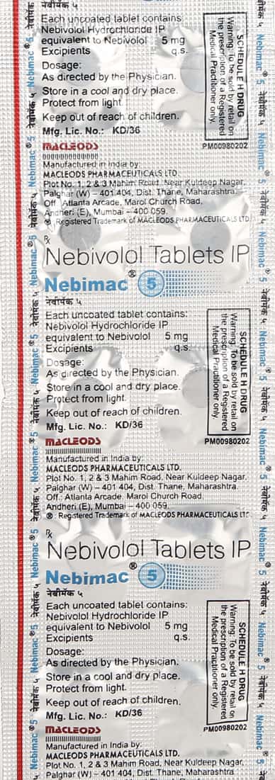 Nebimac 5 MG Tablet (10): Uses, Side Effects, Price & Dosage | PharmEasy