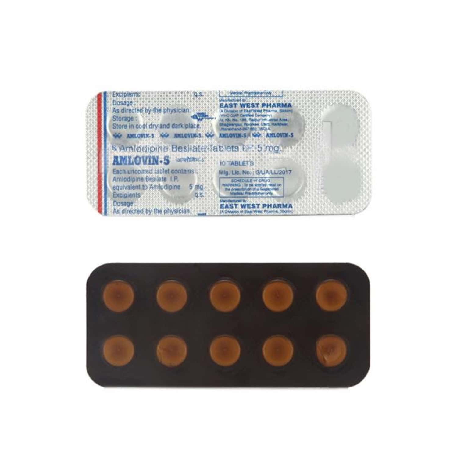 Amlovin 5 MG Tablet (10): Uses, Side Effects, Price & Dosage | PharmEasy