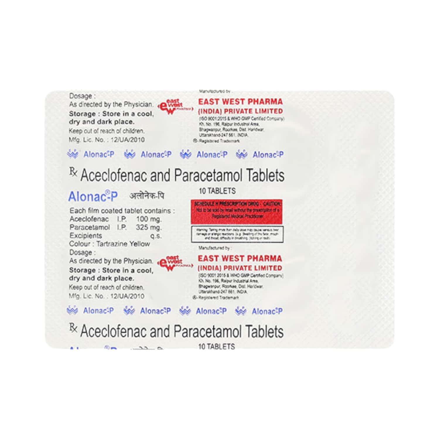 Alonac P Strip Of 10 Tablets: Uses, Side Effects, Price & Dosage ...