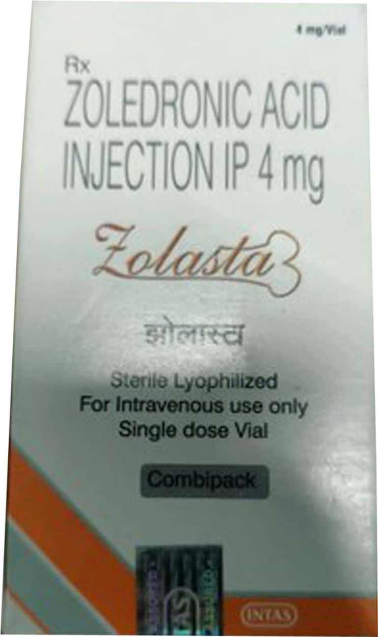 Zolasta 4 MG Powder For Injection (1): Uses, Side Effects, Price ...