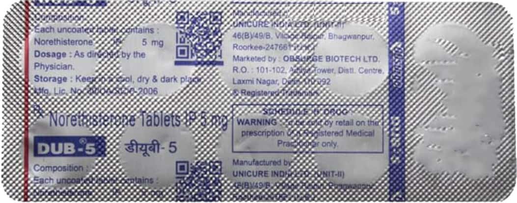 Dub 5 Tablet: Uses, Side Effects, Price, Dosage & More Info - PharmEasy