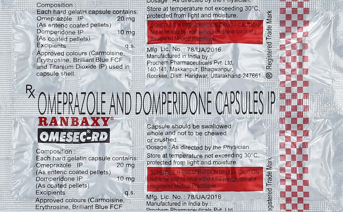 Omesec Rd Strip Of 10 Capsules: Uses, Side Effects, Price & Dosage ...