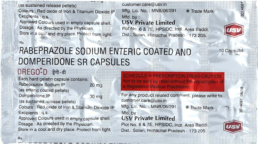 Drego D Strip Of 10 Capsules: Uses, Side Effects, Price & Dosage ...