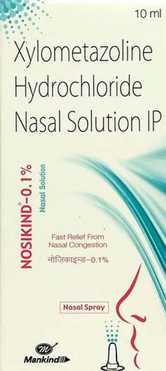 Nosikind 0.1 % Nasal Spray (10): Uses, Side Effects, Price & Dosage ...