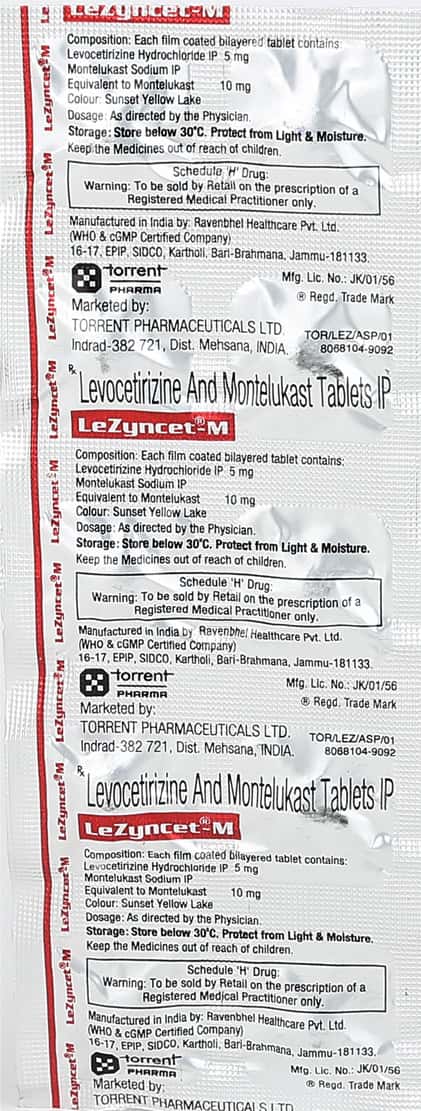 Lezyncet M Strip Of 10 Tablets: Uses, Side Effects, Price & Dosage ...
