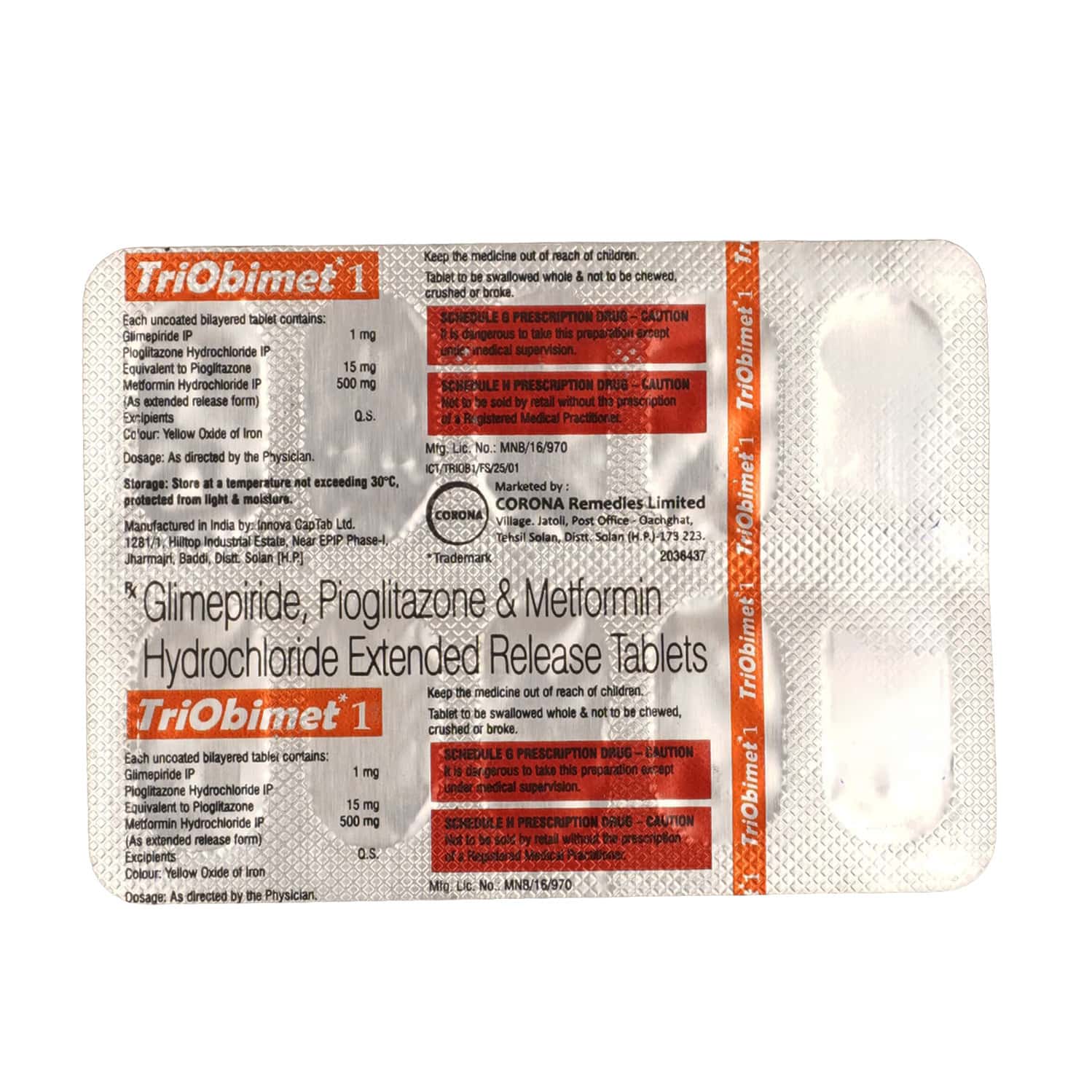 Triobimet 1mg Strip Of 10 Tablets: Uses, Side Effects, Price & Dosage ...