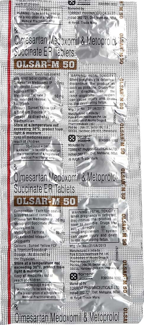 Olsar M 50mg Strip Of 10 Tablets: Uses, Side Effects, Price & Dosage ...