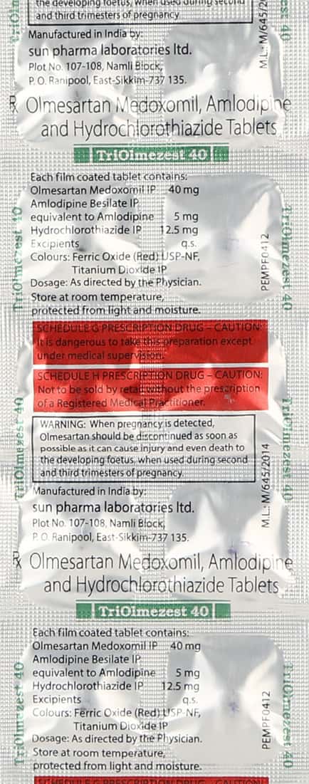 Triolmezest 40 Tablet: Uses, Side Effects, Price, Dosage & More Info ...