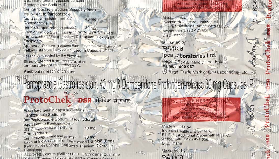 Protochek Dsr Strip Of 10 Capsules: Uses, Side Effects, Price & Dosage ...