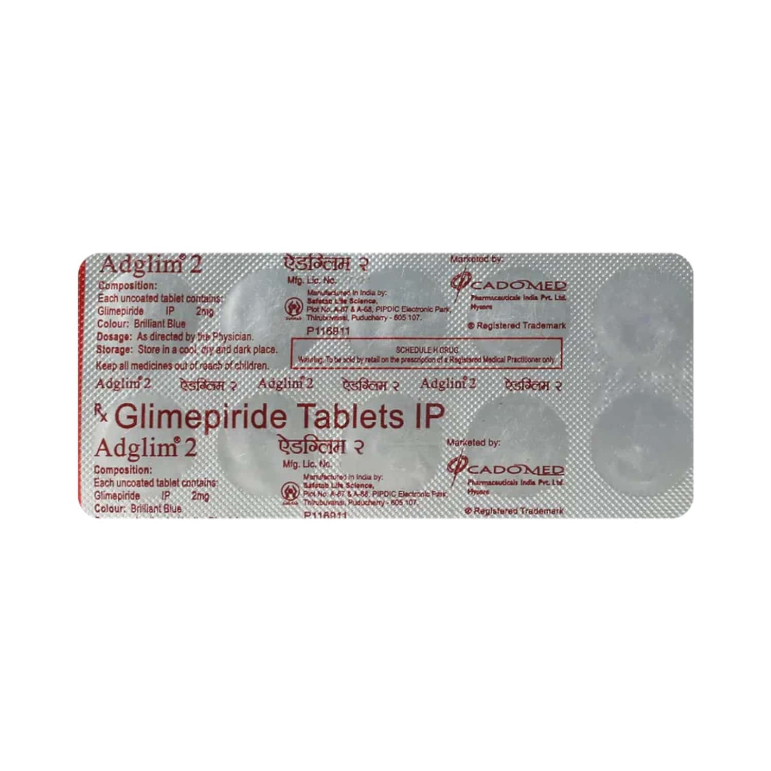 Adglim 2 MG Tablet (10): Uses, Side Effects, Price & Dosage | PharmEasy