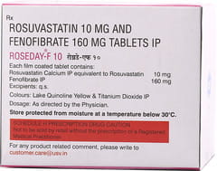 Roseday F 10 Tablet: Uses, Side Effects, Price, Dosage & More Info ...