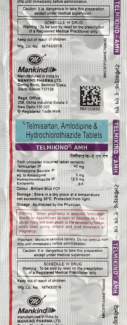 Telmikind Amh Tablet: Uses, Side Effects, Price, Dosage & More Info ...