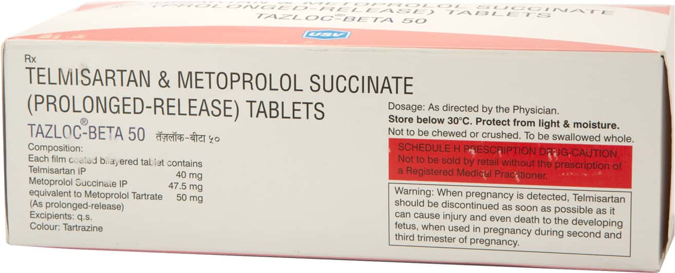 Tazloc-Beta 50 Tablet: Uses, Side Effects, Price, Dosage & More Info ...