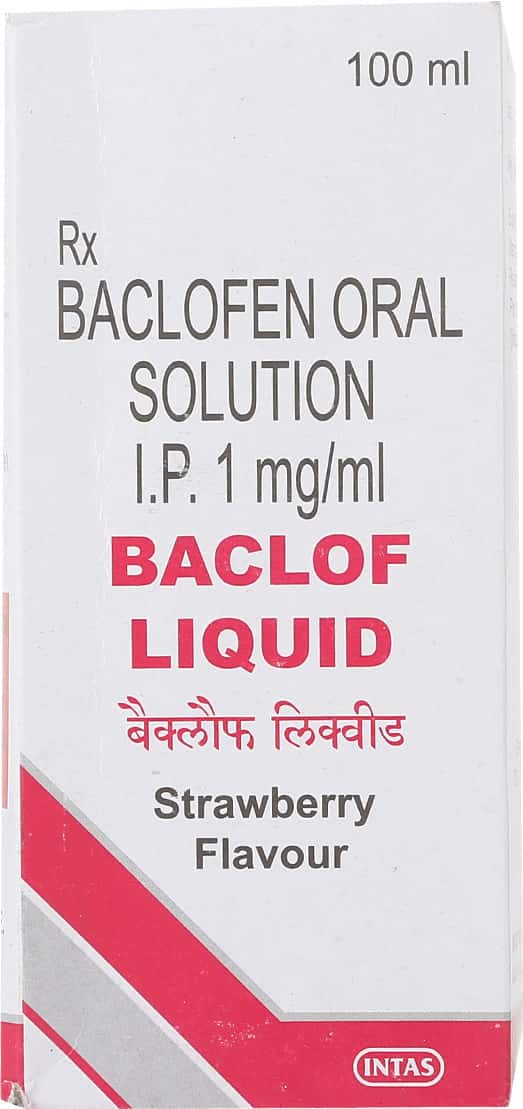 Buy Baclof 5 MG/5ML Oral Liquid (100) Online & Save Up to 24% at PharmEasy