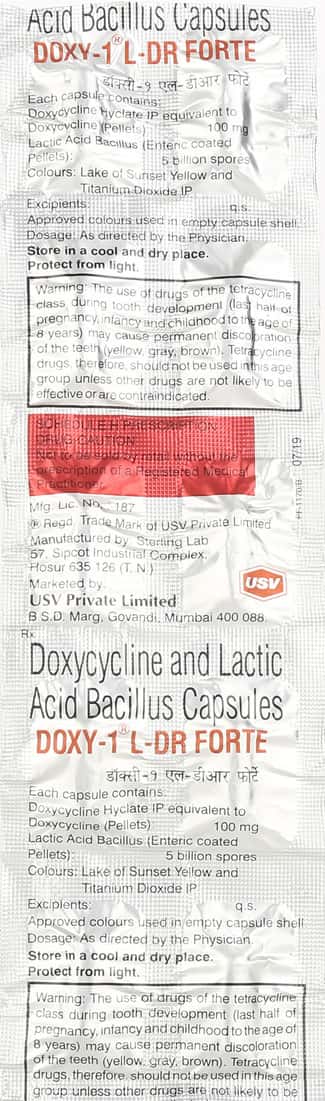 Doxy-1 L-DR Forte Capsule: Uses, Side Effects, Price, Dosage & More ...