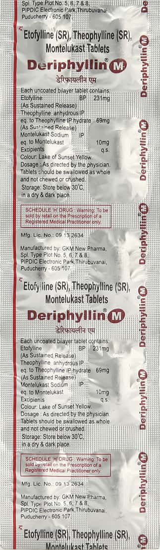 Deriphyllin M Tablet: Uses, Side Effects, Price, Dosage & More Info ...