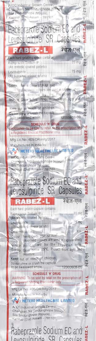 Rabez L Strip Of 10 Capsules: Uses, Side Effects, Price & Dosage ...